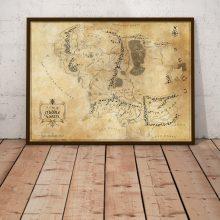 Lord of The Rings Tolkien Middle Earth Map